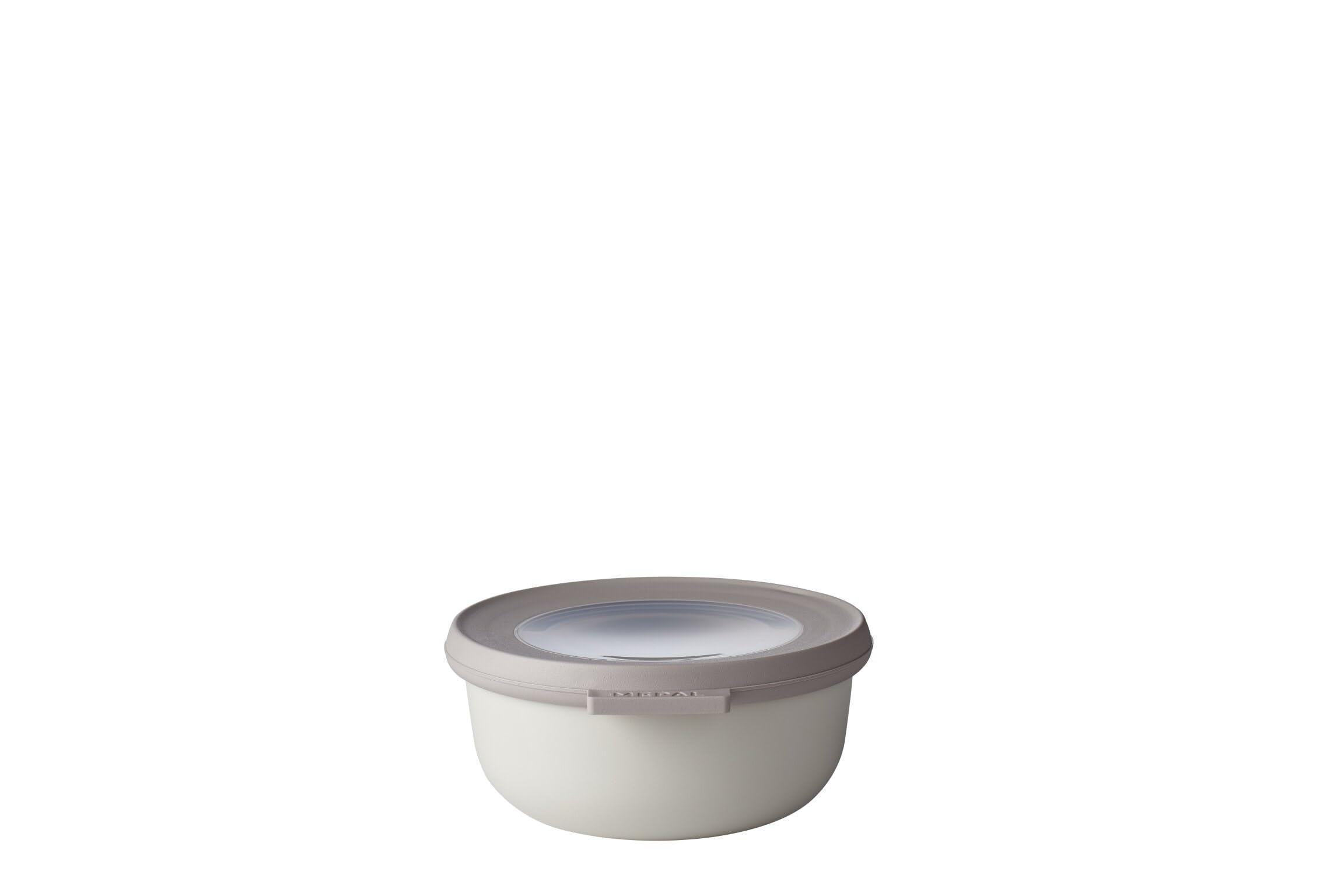 Mepal Rosti Cirqula Multi Food Storage and Serving Bowl with Lid, Low Bowl-11oz, White