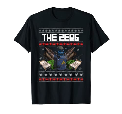 Rust game retro Christmas pixel meme face punch zerg T-Shirt