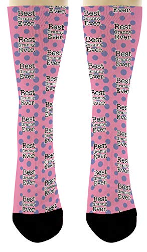 ThisWear Grandmother Gifts Best Granny Ever Sock for Grandma Clothes Granny Socks 1-Pair Novelty Crew Socks