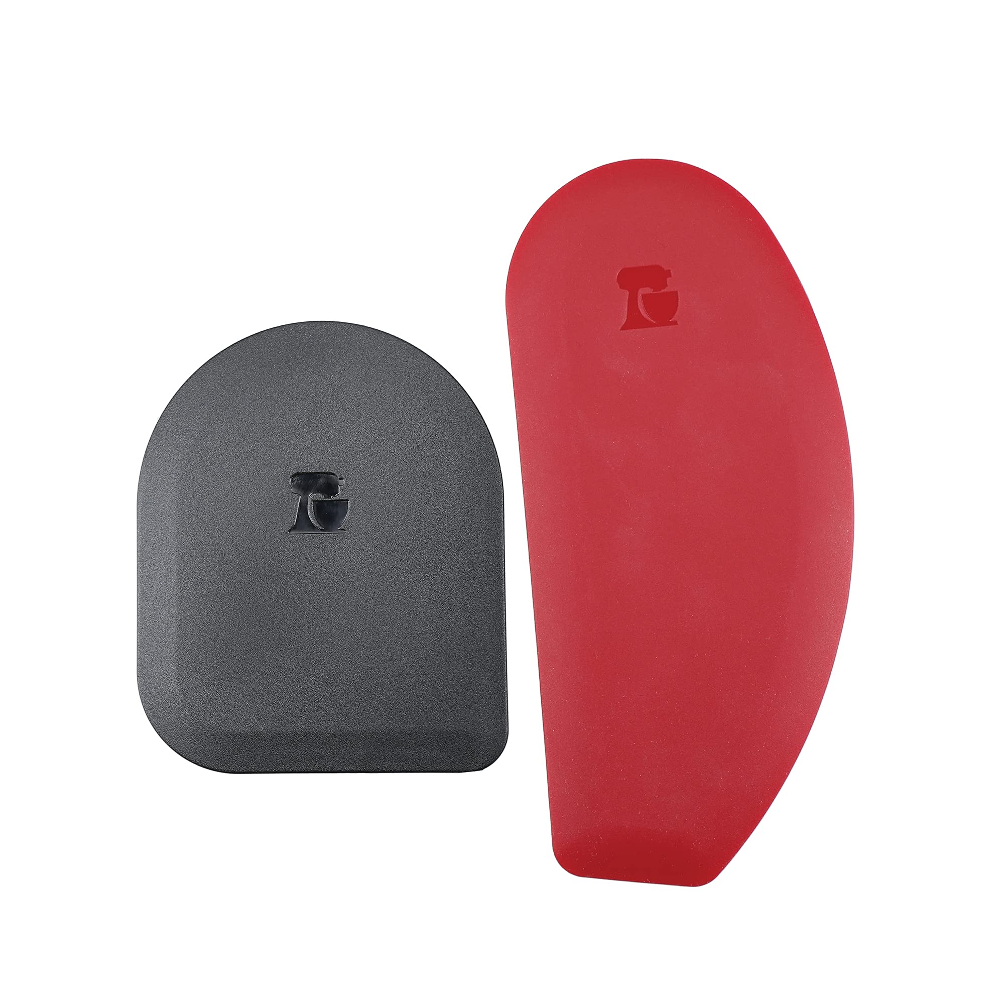 KitchenAid Universal Dough Scraper Set for Bowls, Pots and Pans, Non-Stick and Easy Wash, Empire Red - Grey