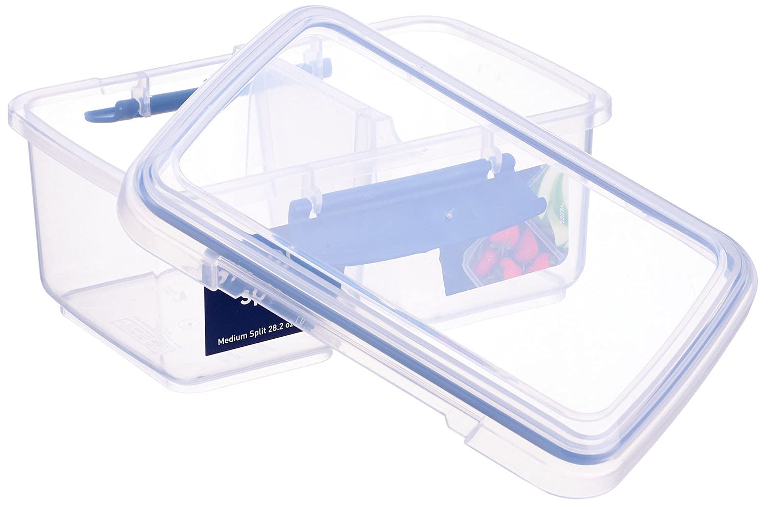 Sistema medium split food container, 835 ml - dark blue and clear
