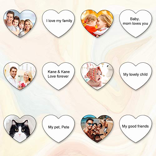 Nauchild Photo Keychain Personalized Heart Key Chain with Engraving Text/Name/Date Anniversary Keychain for Women/Men (silver 1)