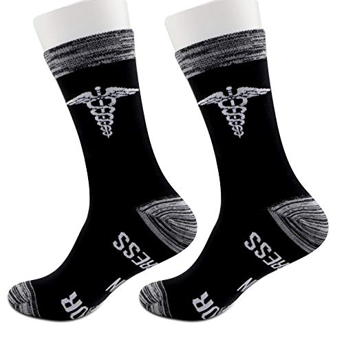 JXGZSO 2 Pairs Doctor Socks Doctor Appreciation Gift Doctor In Progress Socks Medical School Graduation Gift (Doctor In Progress)