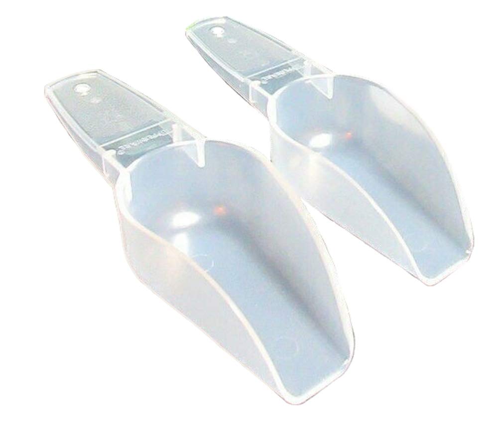 Tupperware Set of 2 Clear Small Canister Scoops with Handles