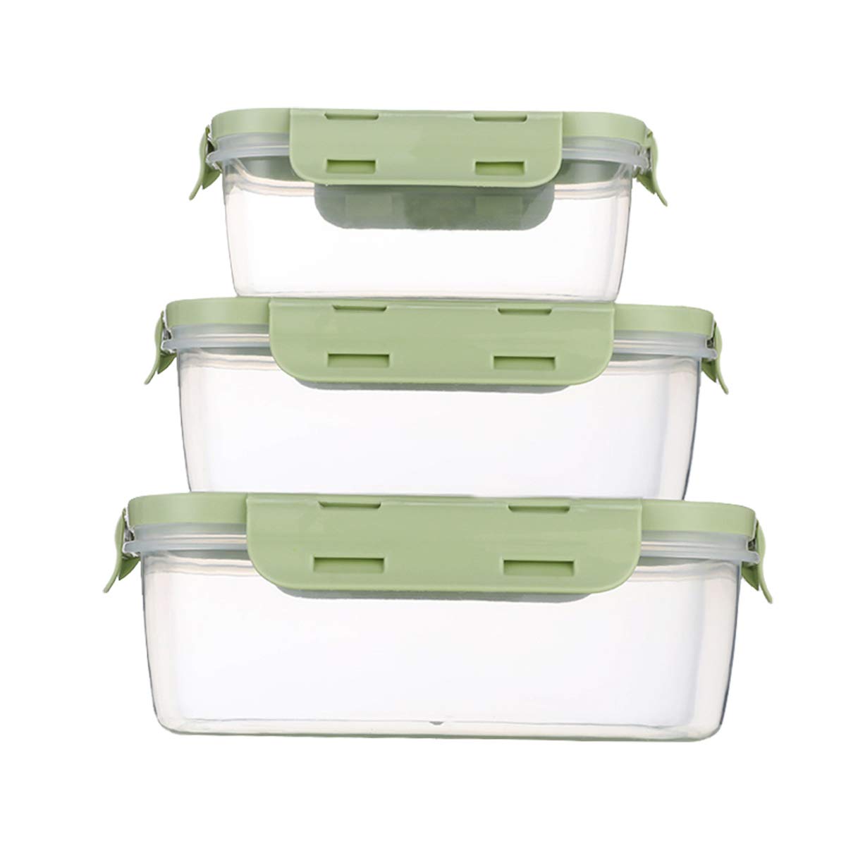 HoleviFO Food Containers Set with Lids Airtight - Plastic Lunch Bento Boxes - Meal Prep Containers, Microwave, Dishwasher, and Freezer Safe (Green)