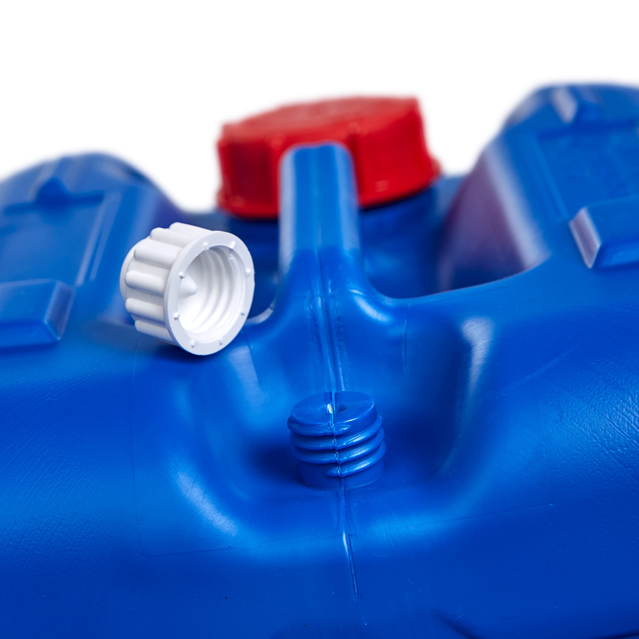 Hudson Exchange 2.5 Gallon (10 Liter) Handled Container with Cap, HDPE, Blue, 4 Pack