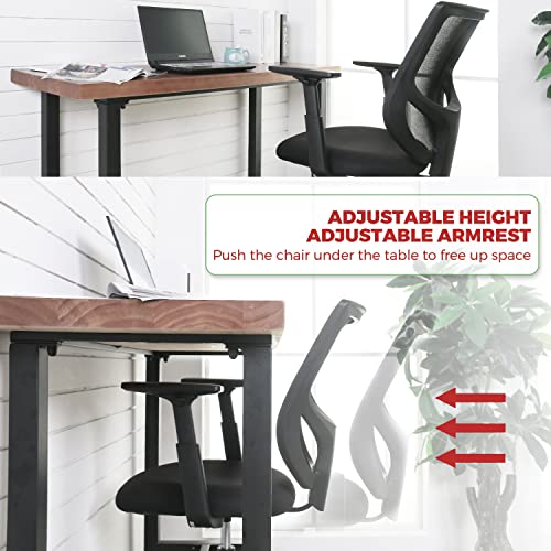 Drafting Chair, Tall Office Chair for Standing Desk, Tall Desk Chair with Adjustable Foot Ring and Armrests, Ergonomic Computer Mesh Chair with Lumbar Support and Adjustable Height,Black