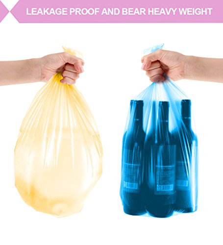 Small Trash Bag, 2.6 Gallon Garbage Bags FORID Bathroom Trash can Liners for Bedroom Home Kitchen 150 Counts 5 Color