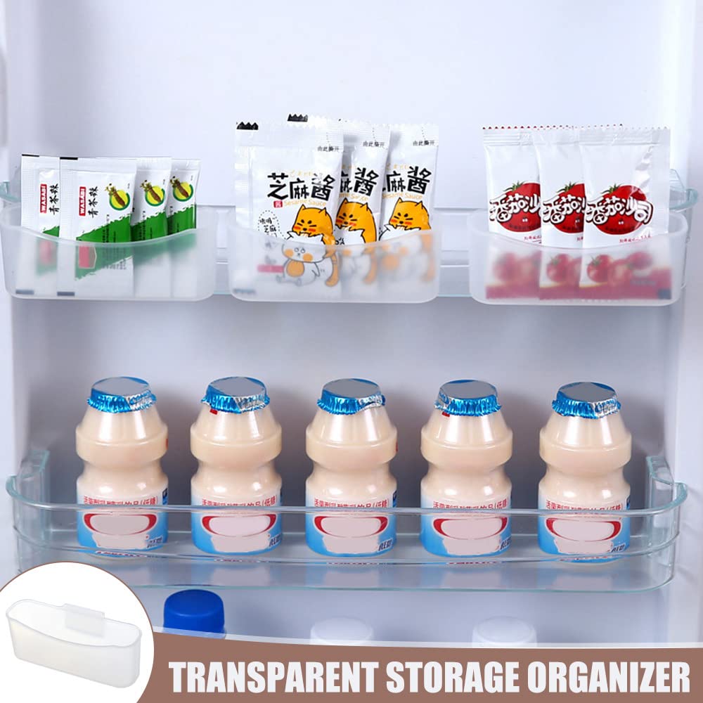 VALINK Fridge Drawer Organizer, Refrigerator Organizer Bins, Storage Box with Hook Fridge Shelf Holder Shelf for Fridge Shelf