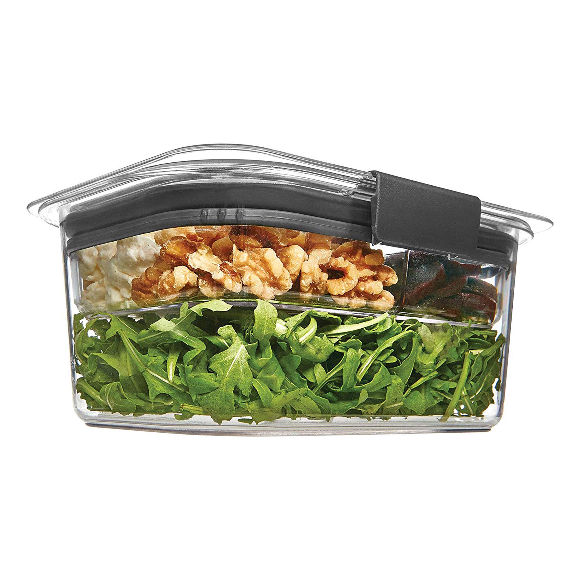 Rubbermaid Brilliance Food Storage Salad Container, Medium Deep, 4.7 Cup, Clear
