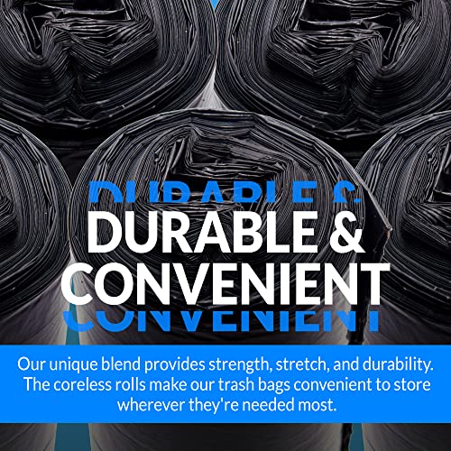 Reli. 13 Gallon Trash Bags, Black (250 Count) Tall Kitchen Garbage Bags 13 Gallon - 16 Gallon, Black Trash Can Liners