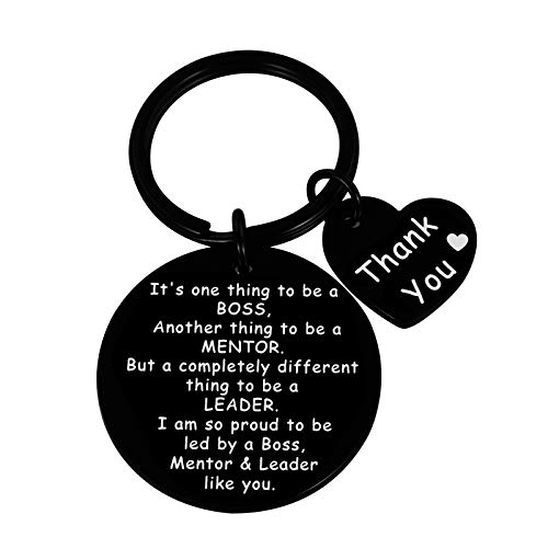 Boss Coworker Leaving Going Away Keychain Gifts for Men Women Leader Mentor Colleague Goodbye Farewell Appreciation Thank You Retirement Gifts for Him Her Team Friends Birthday Christmas Key Chain