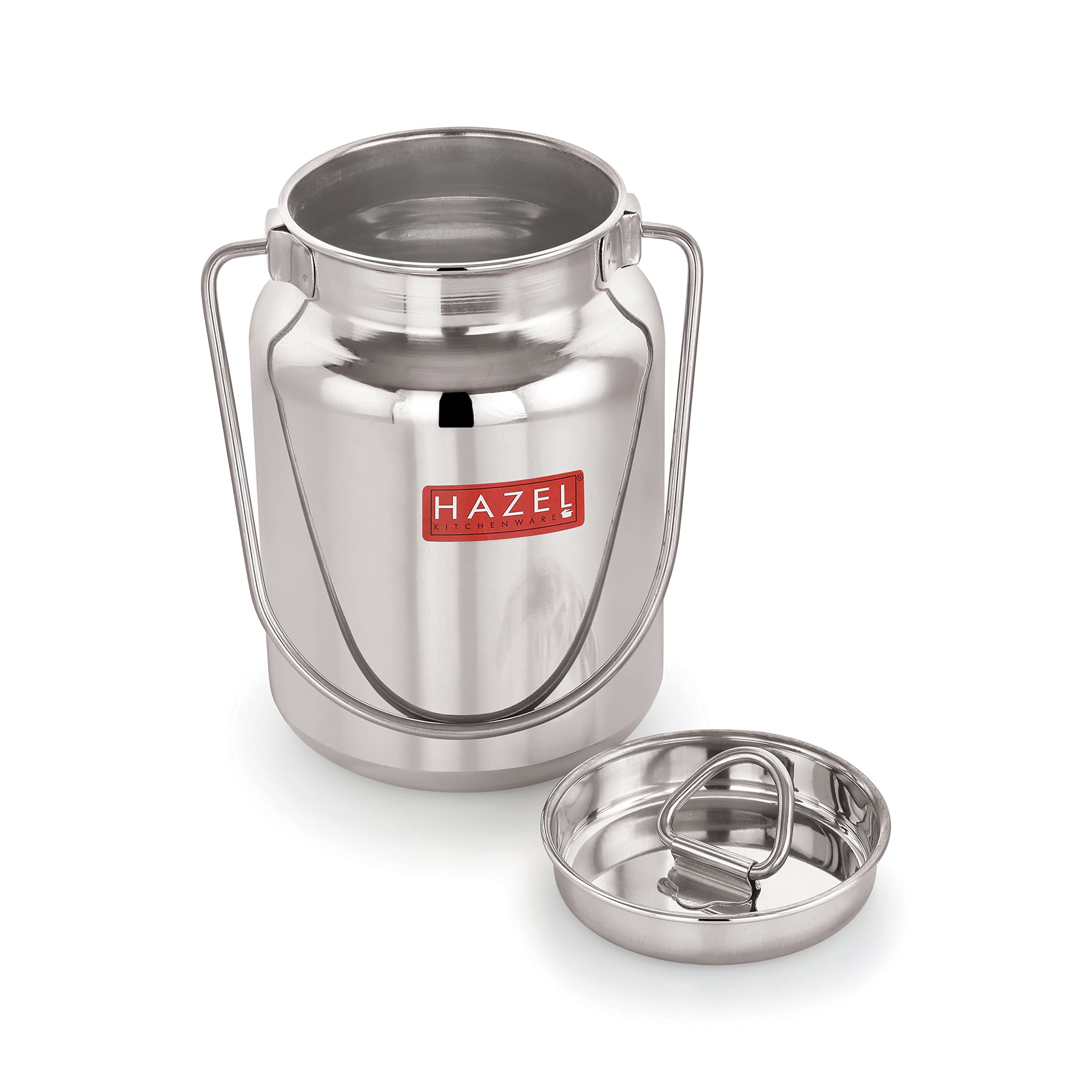 Hazel Stainless Steel Grease Oil Pot With Lid | Airtight Milk Kitchen Container (76 Fl.Oz)