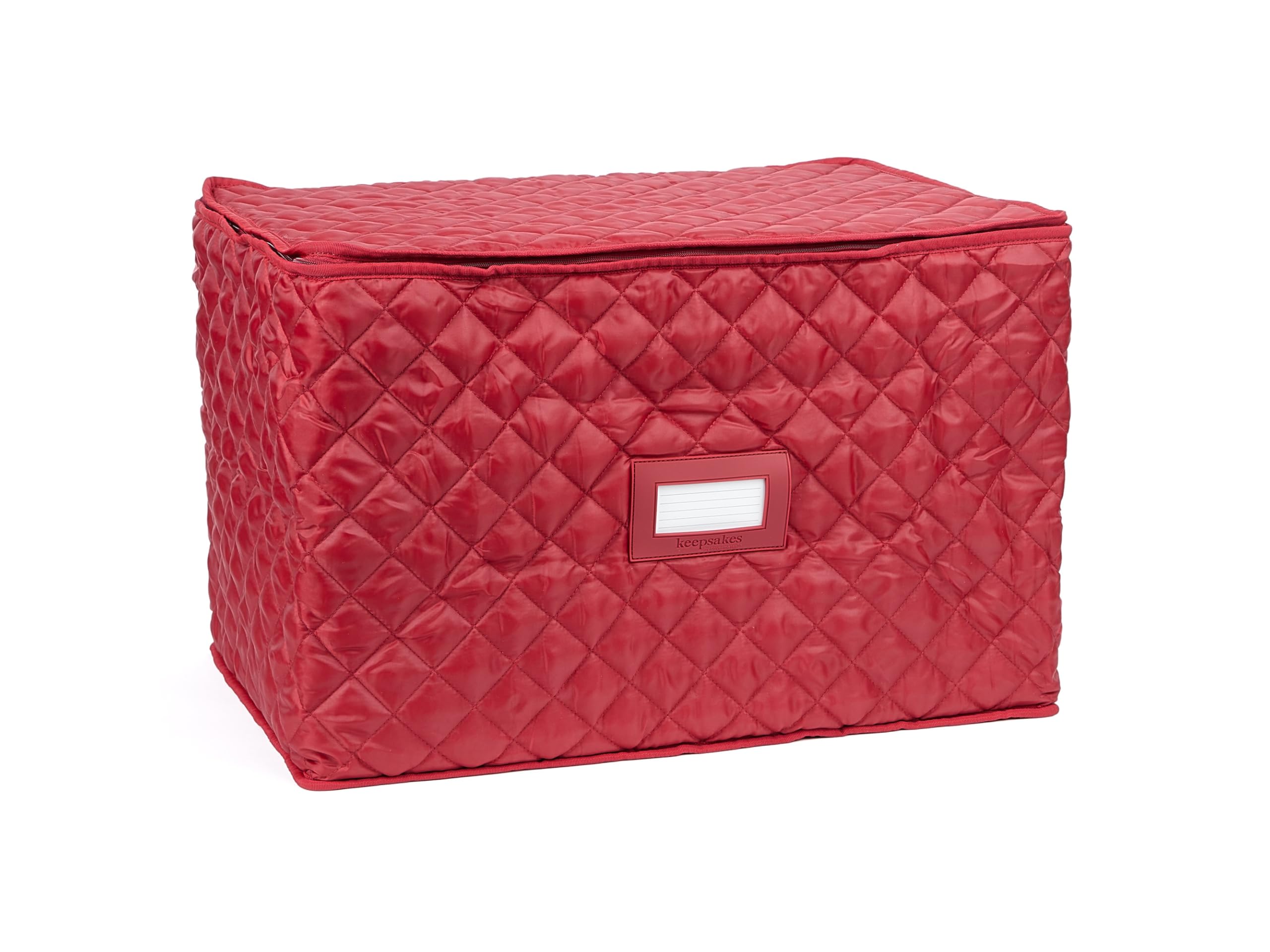 Covermates Keepsakes - Serveware Storage - Padded Protection - ID Window - Stain Resistant - Machine Washable - China Storage, Red