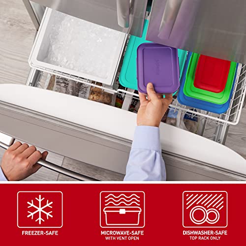 Sistema Nest It Food Storage Containers with Lids, Multicolor, (Pack of 8)
