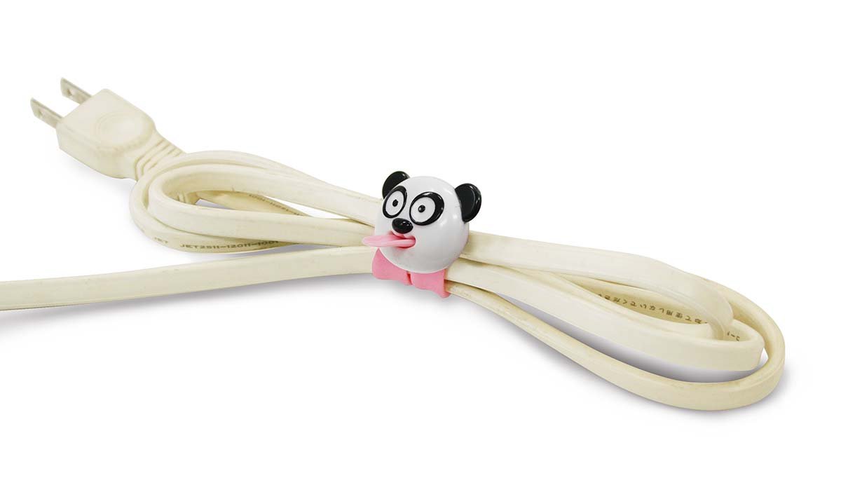 MSC International 38100 Joie Panda Bag Ties, Silicone, Set of 3, Bar Ties, Panda