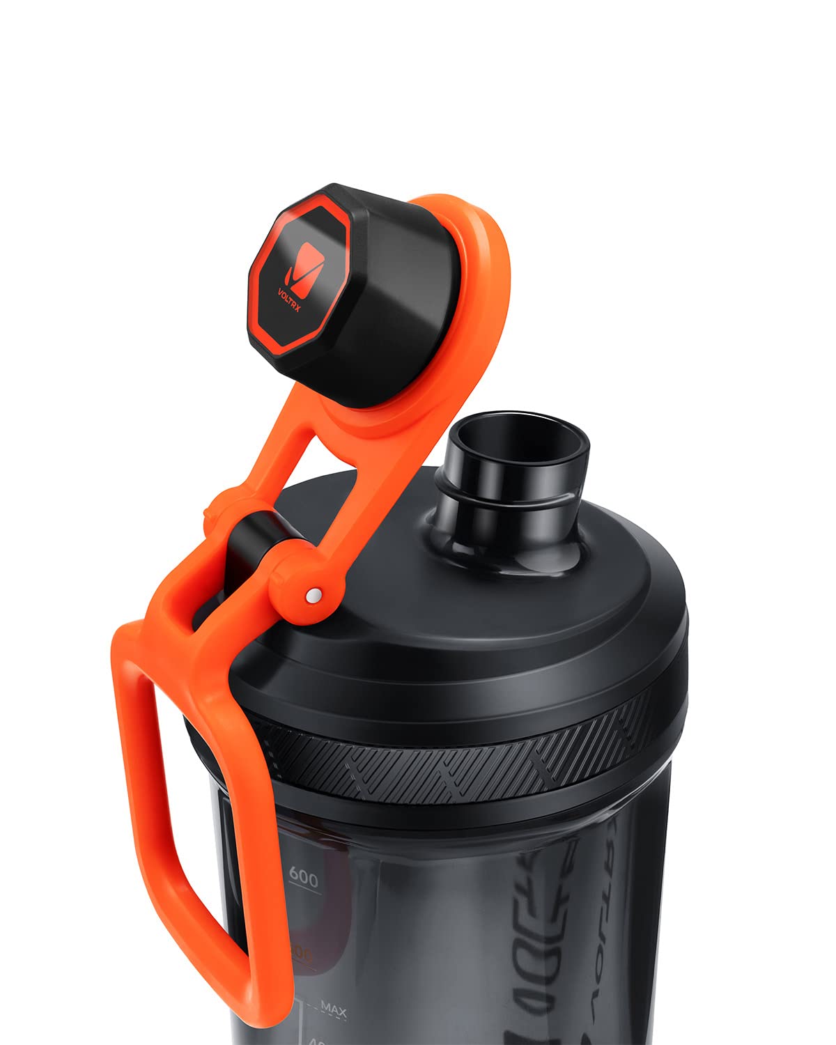VOLTRX Shaker Bottle, Gallium USB C Rechargeable Electric Protein Shake Mixer, Shaker Cups for Protein Shakes and Meal Replacement Shakes, BPA Free, Made with Tritan, 24oz