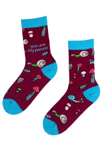 Funny Cheap Socks - Magic Mushroom Socks - Snail Socks - You Are My Person - Birthday Gift for Men Women and Teens