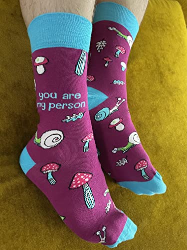 Funny Cheap Socks - Magic Mushroom Socks - Snail Socks - You Are My Person - Birthday Gift for Men Women and Teens
