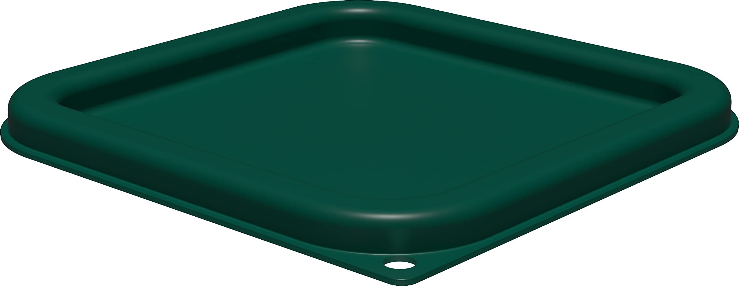 Carlisle FoodService Products Squares Square Food Storage Container Lid with Stackable Design for Catering, Buffets, Restaurants, Proprietary Blend, 2 To 4 Quarts, Forest Green