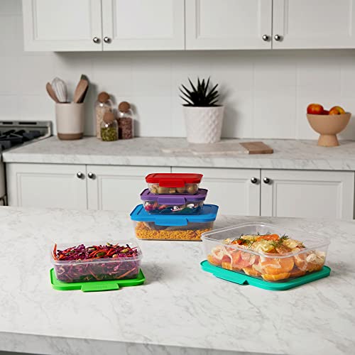 Sistema Nest It Food Storage Containers with Lids, Multicolor, (Pack of 8)
