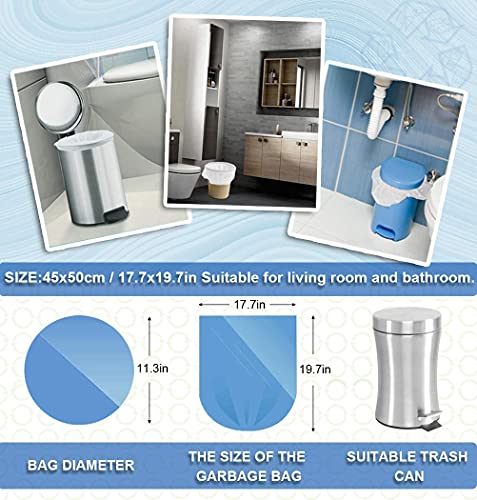 XUXRUS Bathroom Small Trash Bags 3 Gallon Garbage Bags for Home Office,Bathroom,120 Count,White,Fits 2-3 Gallon Bins (3 Gallon(120 Count))