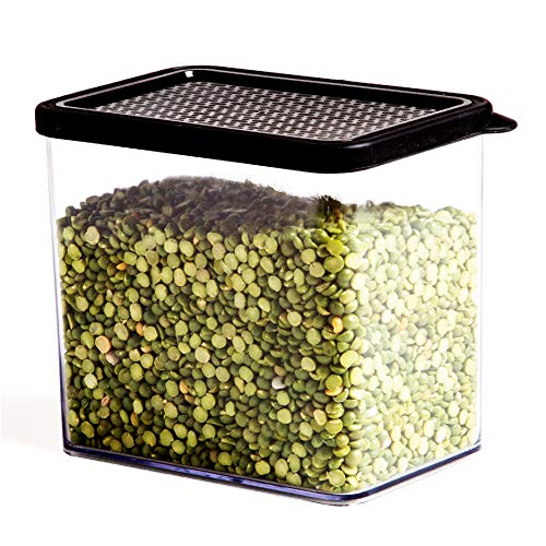 BINO | Food Storage Containers, 1.9 Qt/1.78 Liter, Black - 12 Pack | THE SNAP COLLECTION | Airtight Food Storage Containers with Lids | Pantry Organization | BPA-Free | Containers for Organizing