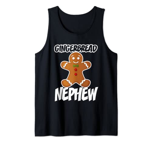 Mens Gingerbread Nephew Christmas Stocking Stuffer Tank Top
