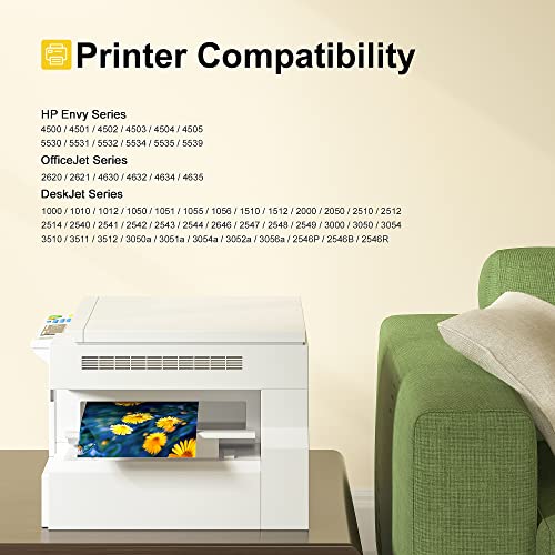 61XL Ink Cartridge Combo Pack High Yield Replacement for HP 61 Ink Work with Envy 5530 4500 4502 5534, Deskjet 1000 1010 3050 1056 1510, Officejet 4635 4630 Series Printer (Black, Tri-Color, 2-Pack)
