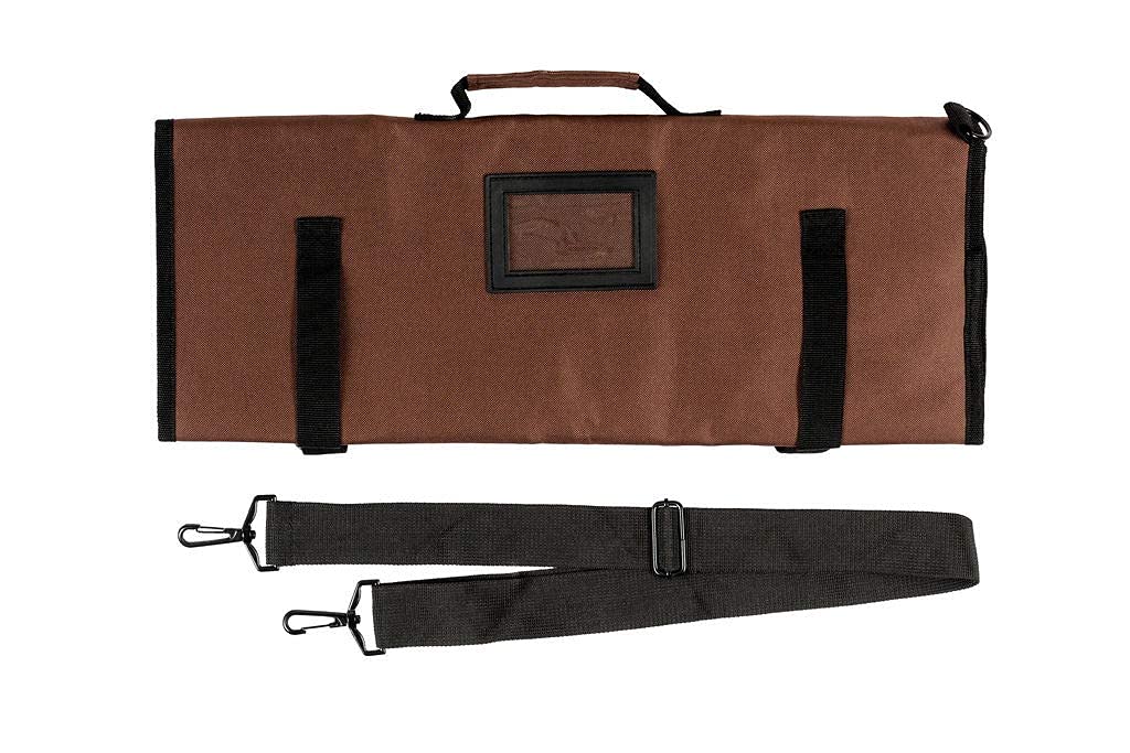 EVERPRIDE Chef Knife Roll Bag Holds 10 Knives β Contains 2 Large Zippered Pockets for Meat Cleavers and Cooking Tools β Durable Knife Carrier Case for Chefs and Culinary Students β Knives Not Included