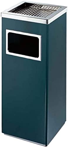 Trash Bin Trash Can Wastebasket Trash Can Outdoor Square Large Garbage Bin Stainless Steel Waste Bin with Ashtray Hotel Lobby Garbage Can Waste Bin (Color : OneColor)