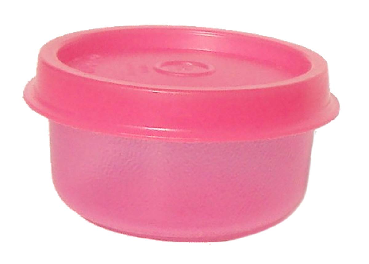 Tupperware Smidget Tiny Treasure Mini Bowl in Sheer Fuchsia with Sheer Pink Seal