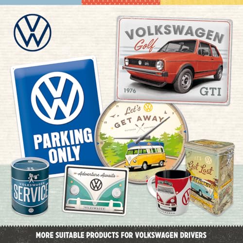Nostalgic-Art Retro storage tin box L, 101.4 oz, VW β Good in Shape β VW Bus Gift idea, metal can for coffee, vintage design
