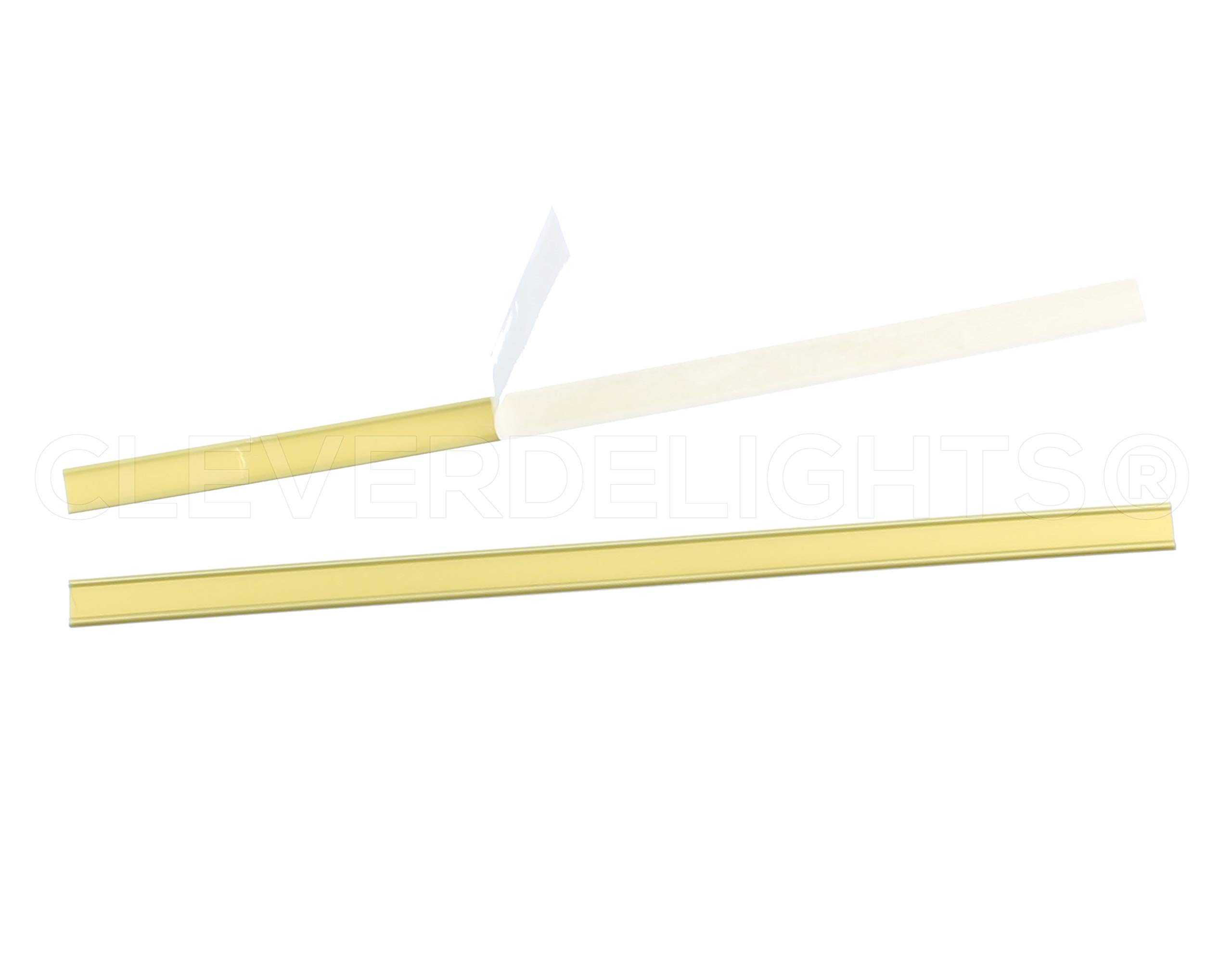 CleverDelights Peel and Stick Tin Ties - 7 Inch - Gold - 100 Pack
