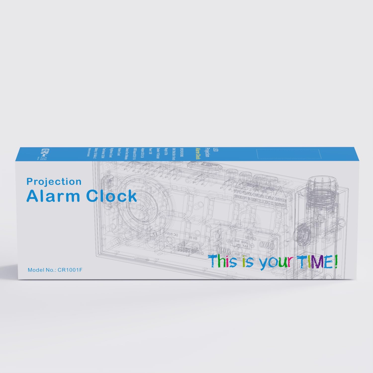 Digital Projection Alarm Clock for Bedroom, Large LED Alarm Clock with Projection on Ceiling Wall, 350°Projector,Dimmer,USB Charger, Battery Backup Loud Dual Alarm Clock for Heavy Sleeper Kids Elderly