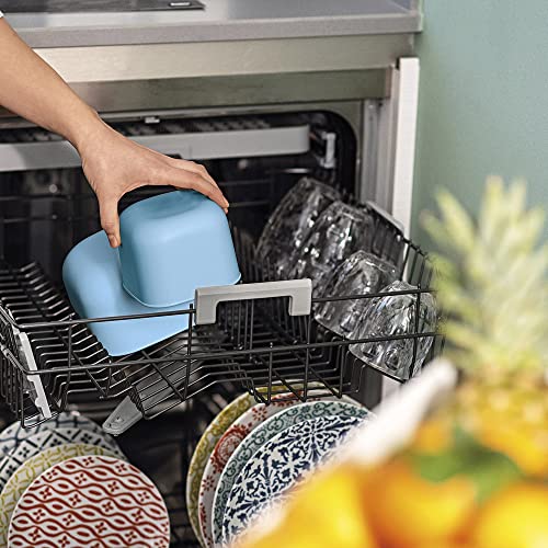 Guzzini Store & More Kitchen Active Design Low Airtight Containers for Fridge/Freezer/Microwaves (M), 19.5 x 19.5 x 9.3 cm, Blue (Matt Mid Blue)