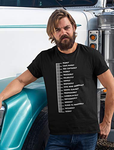 Funny Gifts for Beard Lovers Beard Scale Bearded Shirt Dad Beard Men T-Shirt X-Large Black