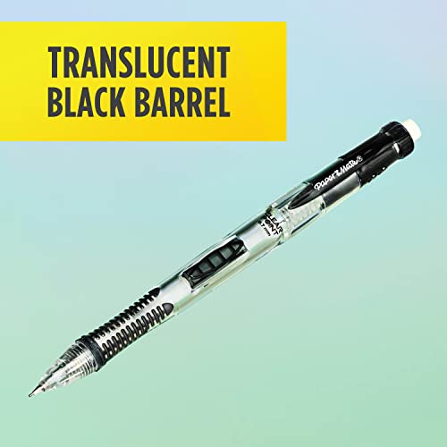 Paper Mate Clearpoint Mechanical Pencils, 0.5mm, HB 2, Black Barrels, 12 Count