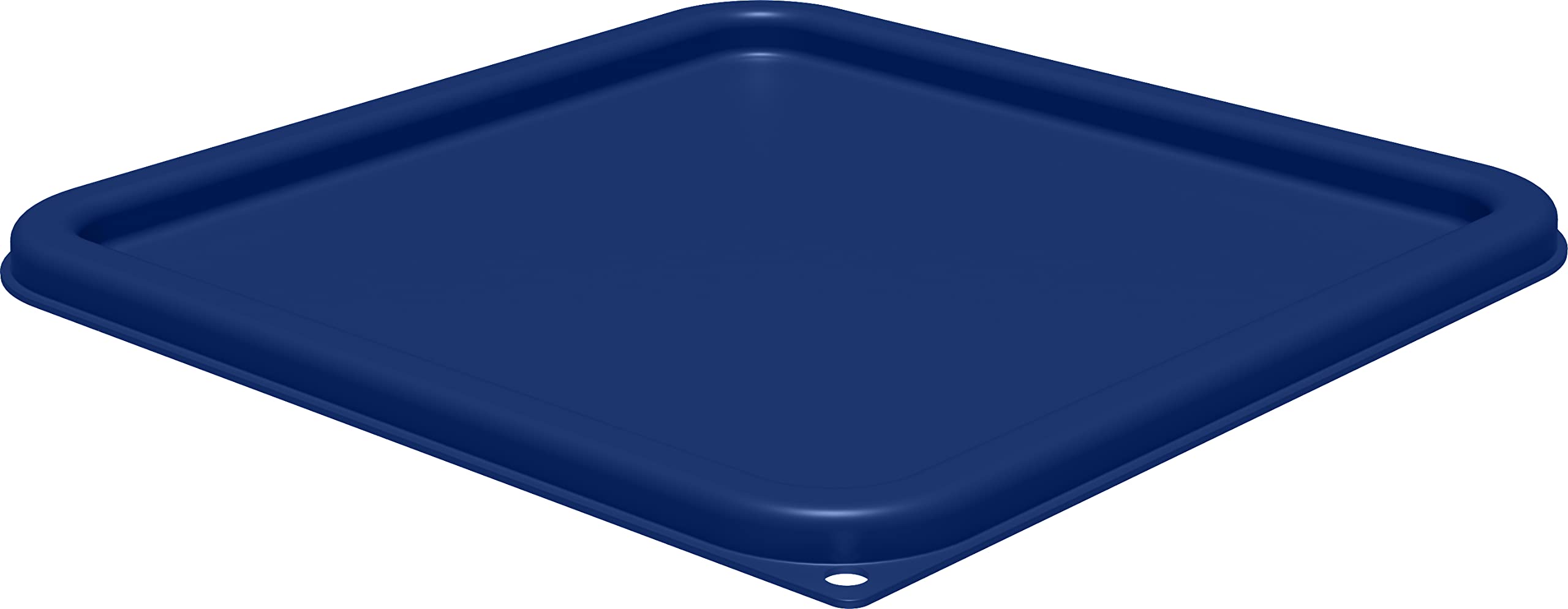 Carlisle FoodService Products Squares Square Food Storage Container Lid with Stackable Design for Catering, Buffets, Restaurants, Proprietary Blend, 12 To 22 Quarts, Royal Blue, (Pack of 6)