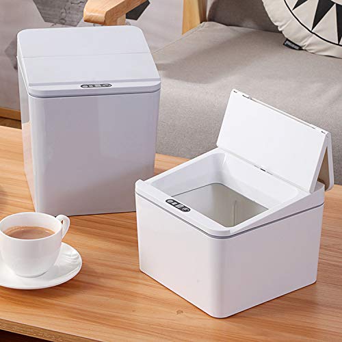 WENLII 4L/6L Touch-Free Trash Cans USB Rechargeable Smart Trash Bin Motion Sensor Automatic Garbage Can Waste Bins (Color : D, Size : 6L)