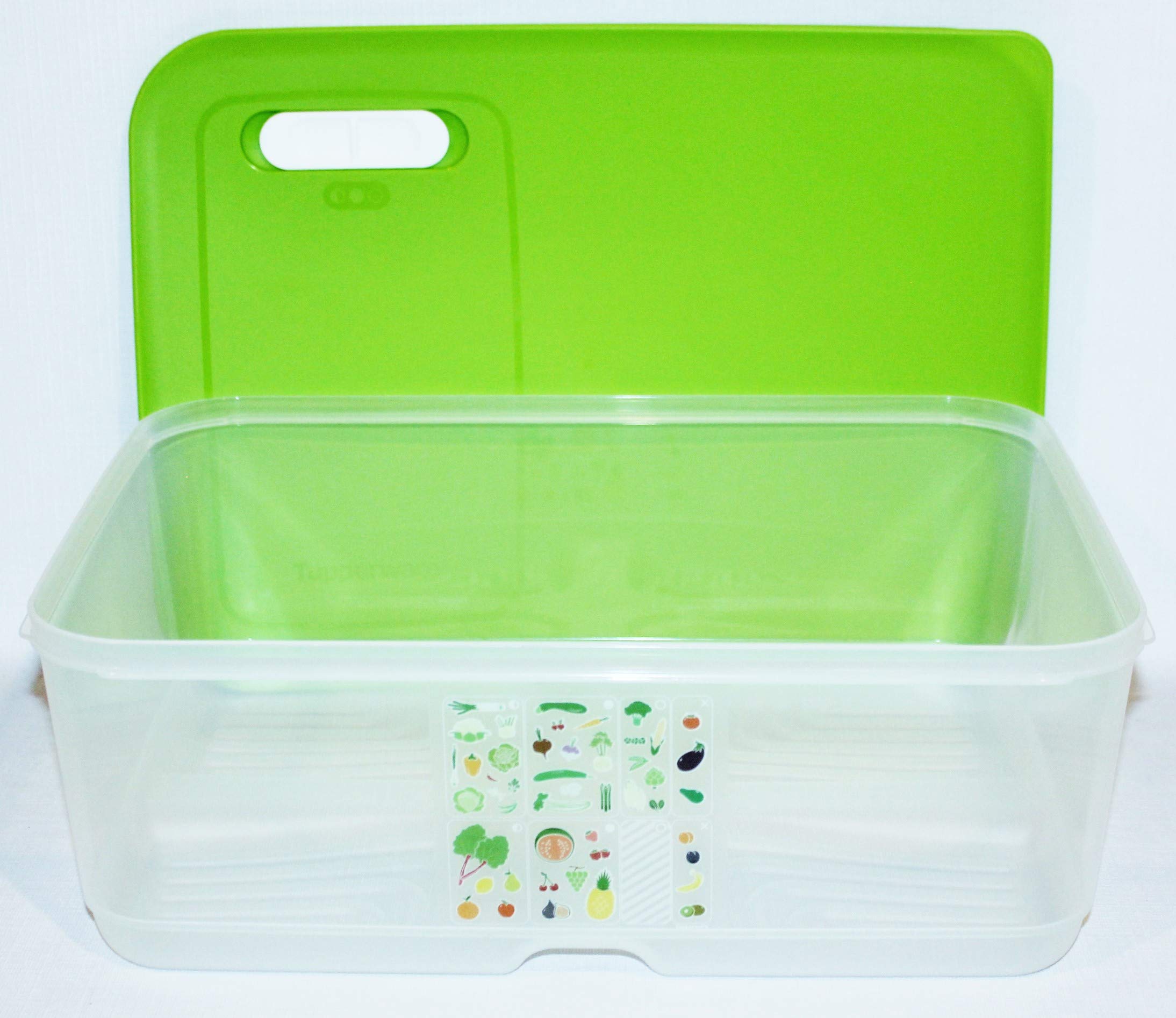 Tupperware Fridgesmart Extra Large Square 9.9 Liters / 2.5 Gallon Fridge Smart Green