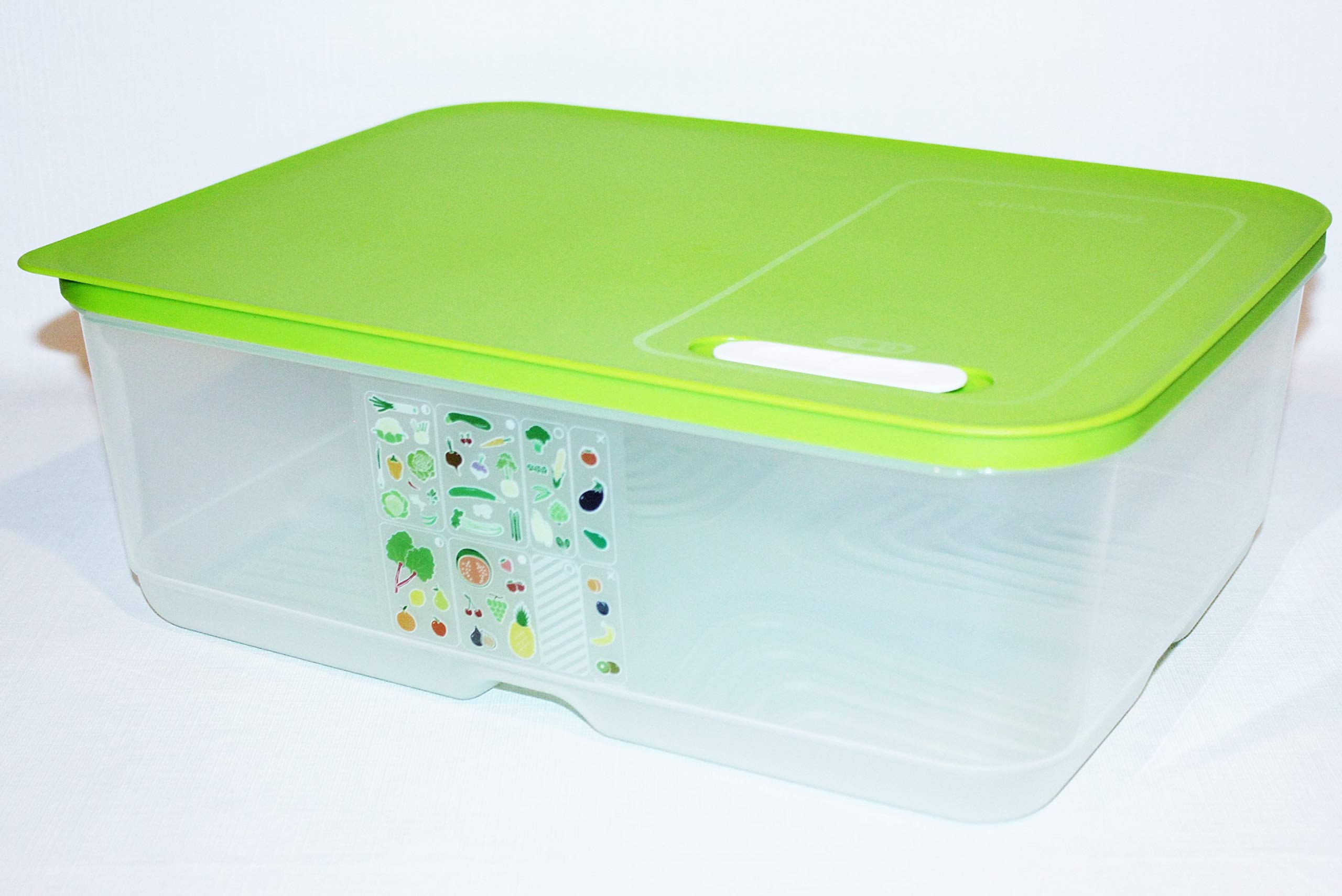 Tupperware Fridgesmart Extra Large Square 9.9 Liters / 2.5 Gallon Fridge Smart Green