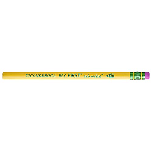 Ticonderoga® Tri-Write Beginners' Pencils With Erasers, #2 Soft, Yellow Barrel, Pack Of 36