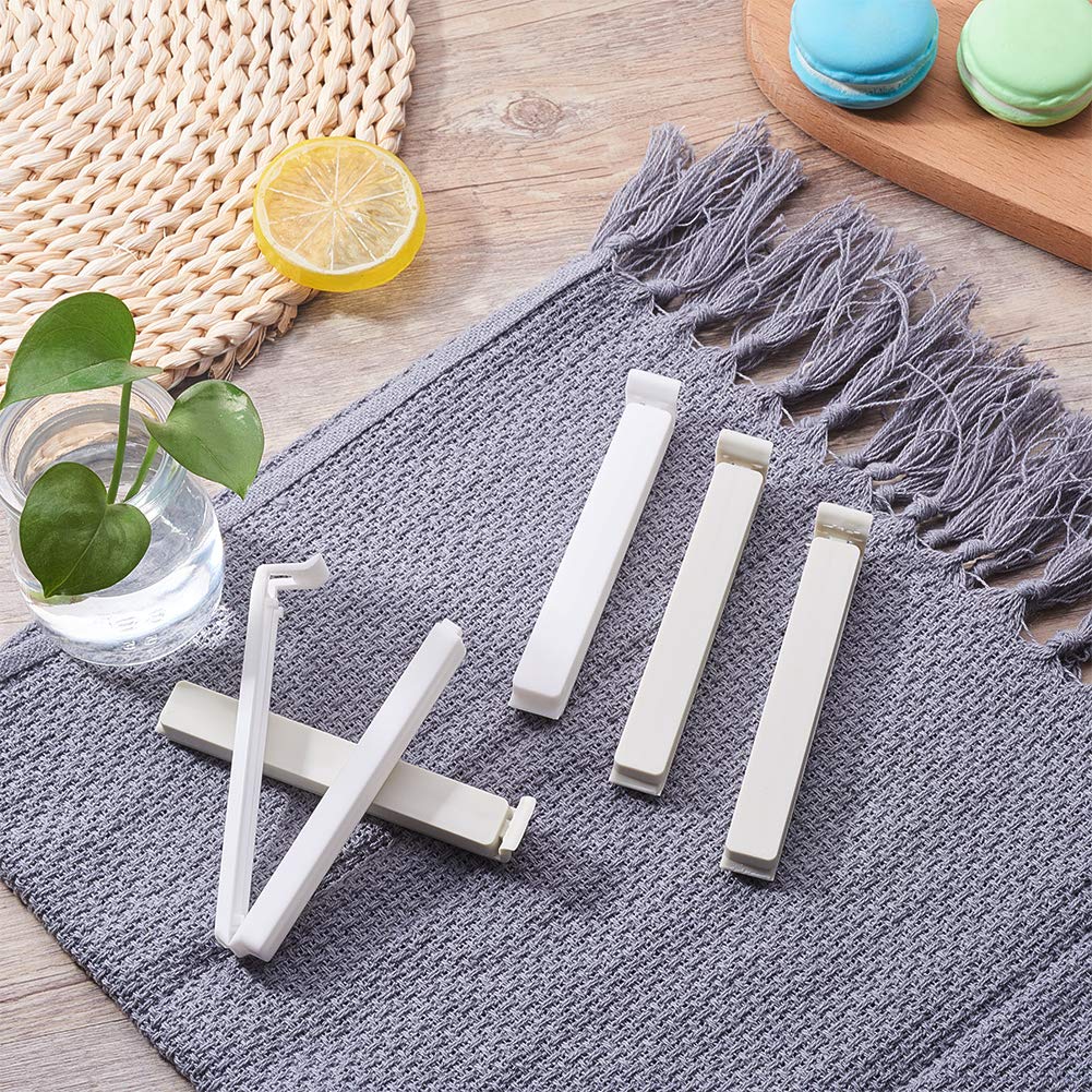 WANDIC Bag Clips, 30 Pcs of 2 Colors Food Sealing Clips for Food and Snacks Storage, Gray & White
