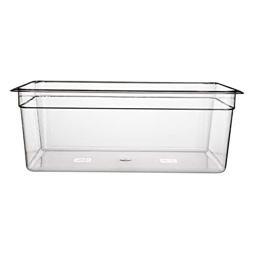 Restaurantware Met Lux Full Size Food Storage Container 1 8 Inch Deep Proofing Box - Rectangle Graduated Measurements Clear Plastic Food Grade Storage Container Dishwashable Lids Sold Separately
