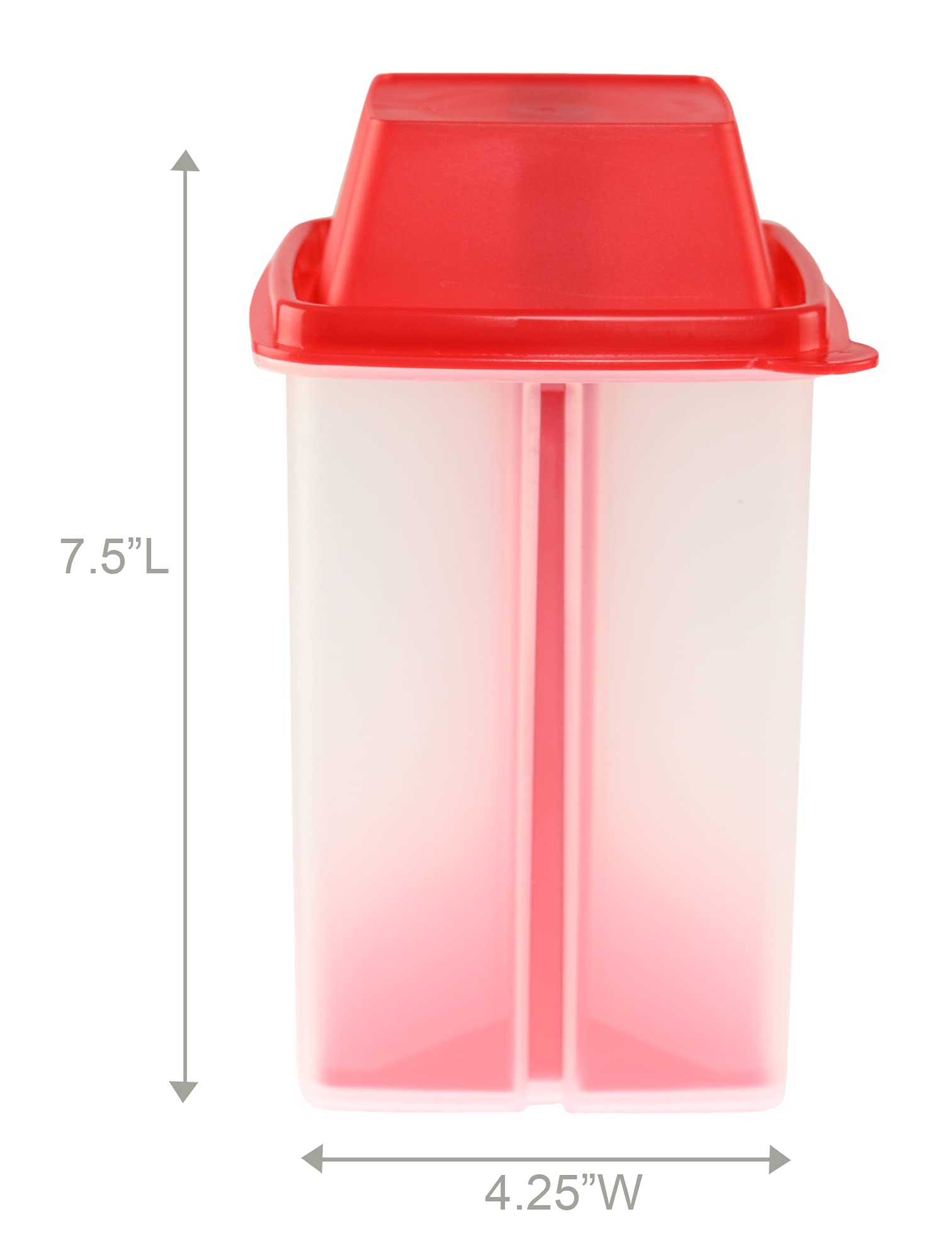 Home-X Set of 3 Pickle Storage Containers, Straining Pickle Jar, Filter Insert, Sieve Food Saver Container, 7 ½” L x 4 ¼” W x 4 ¼” H, Set of 3, Red