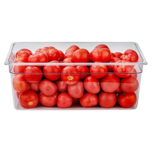 Restaurantware Met Lux Full Size Food Storage Container 1 8 Inch Deep Proofing Box - Rectangle Graduated Measurements Clear Plastic Food Grade Storage Container Dishwashable Lids Sold Separately