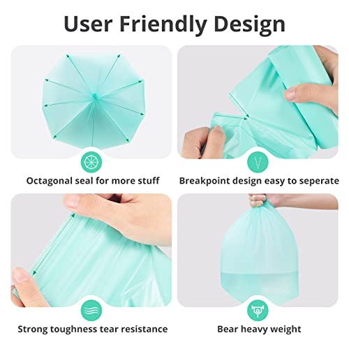 Small Compostable Trash Bags,1.2 Gallon Trash Can Liners,Strong Unscented Compost Bags Small,Small Bathroom Trash Bags for Home Office Car Pet Fit 4.5-5 Liter Trash Can,1-2 Gallon