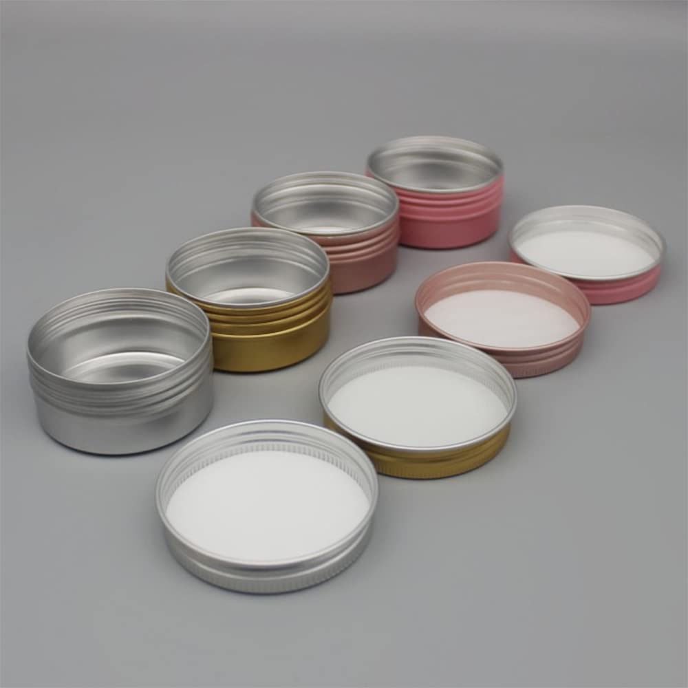 Othmro 6pcs 0.3oz Metal Round Tins Aluminum Tin Cans Containers with Screw Lid, 35*18mm(DxH) Silver tin cans for Salve, Spices, Lip Balm, Tea or Candies 10ml