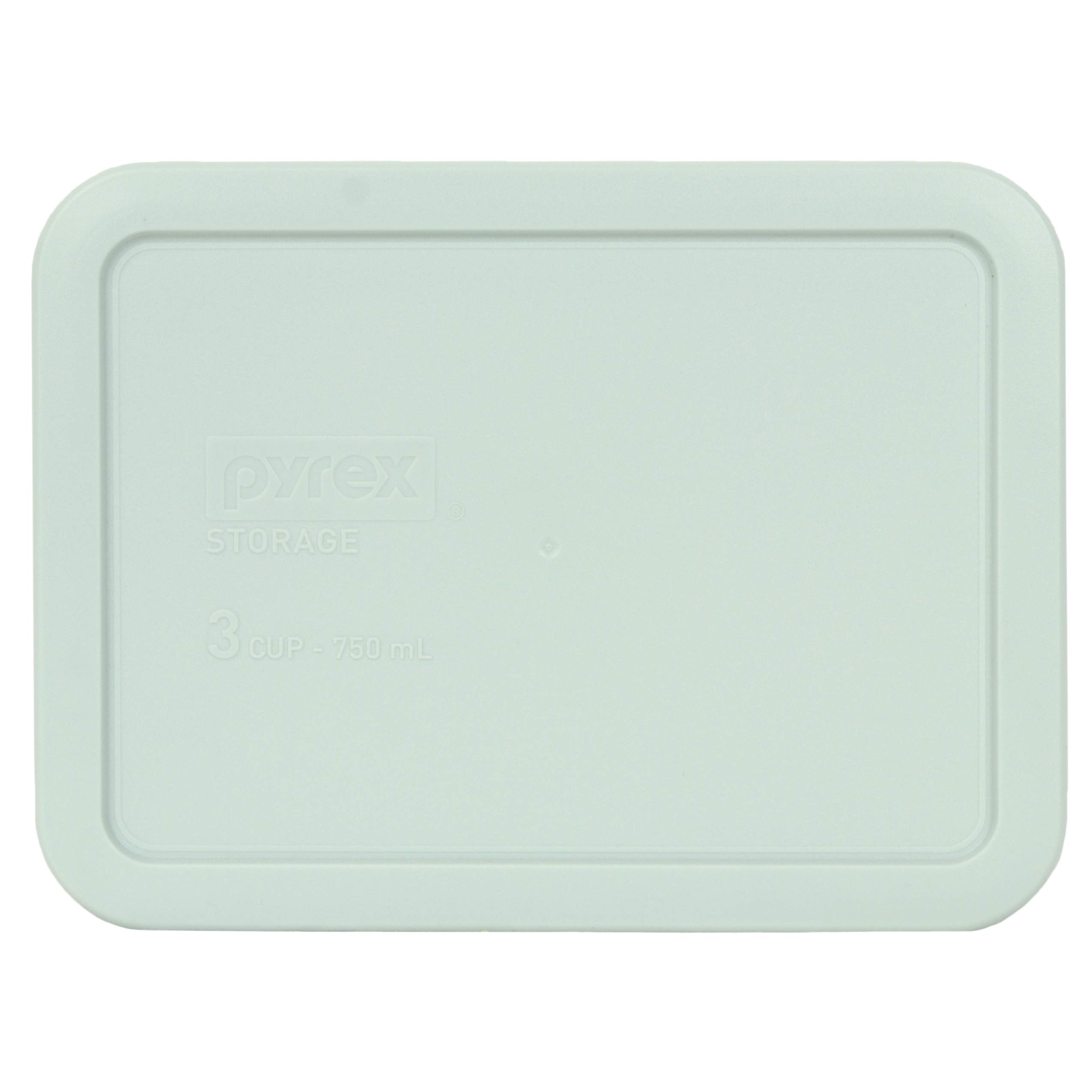 Pyrex (2 7210 3-Cup Glass Dishes & (2) 7210-PC 3-Cup Muddy Aqua Food Storage Lids - Made in the USA